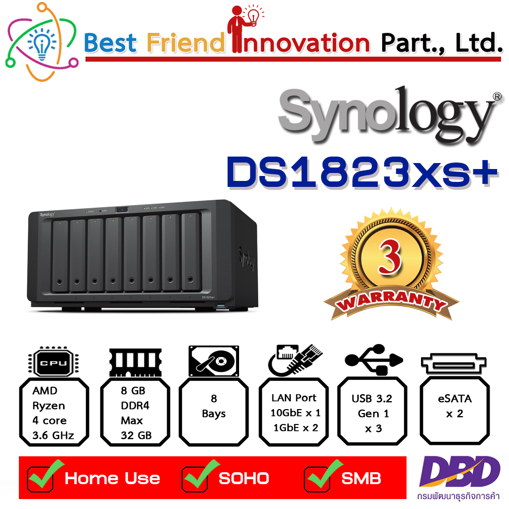 Synology DiskStation DS1823xs+ 8-Bay NAS | Shopee Thailand