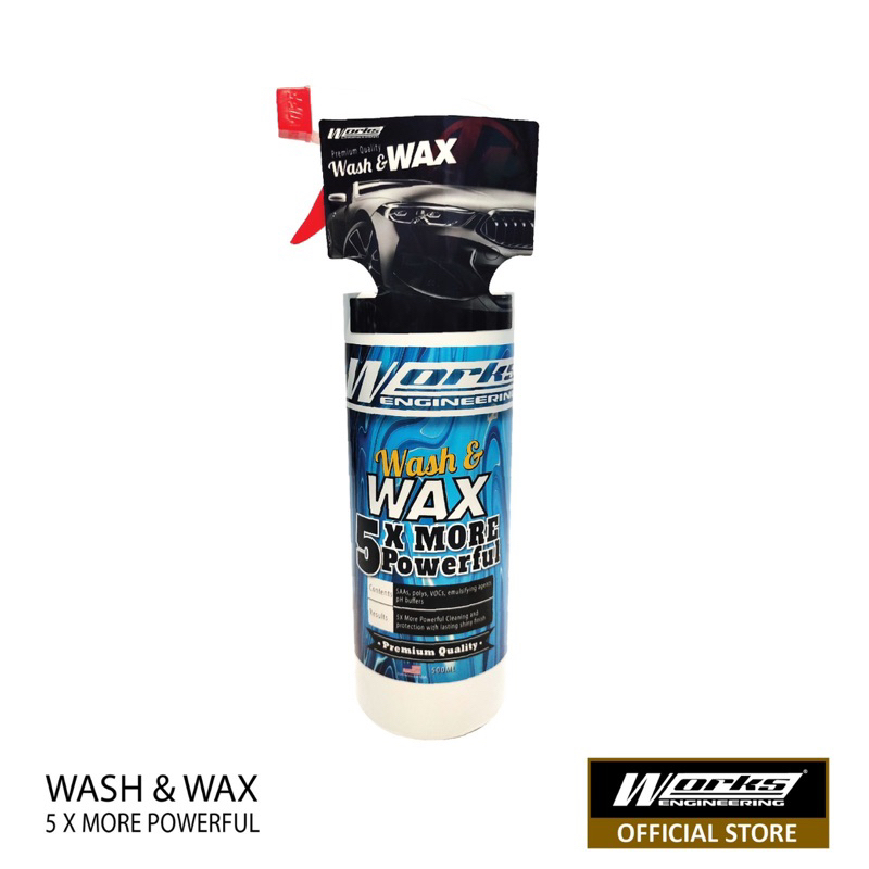 MaxWorks Wash & Wax สเปร์ยล้างและเคลือบเงาสีรถยนต์ | Shopee Thailand