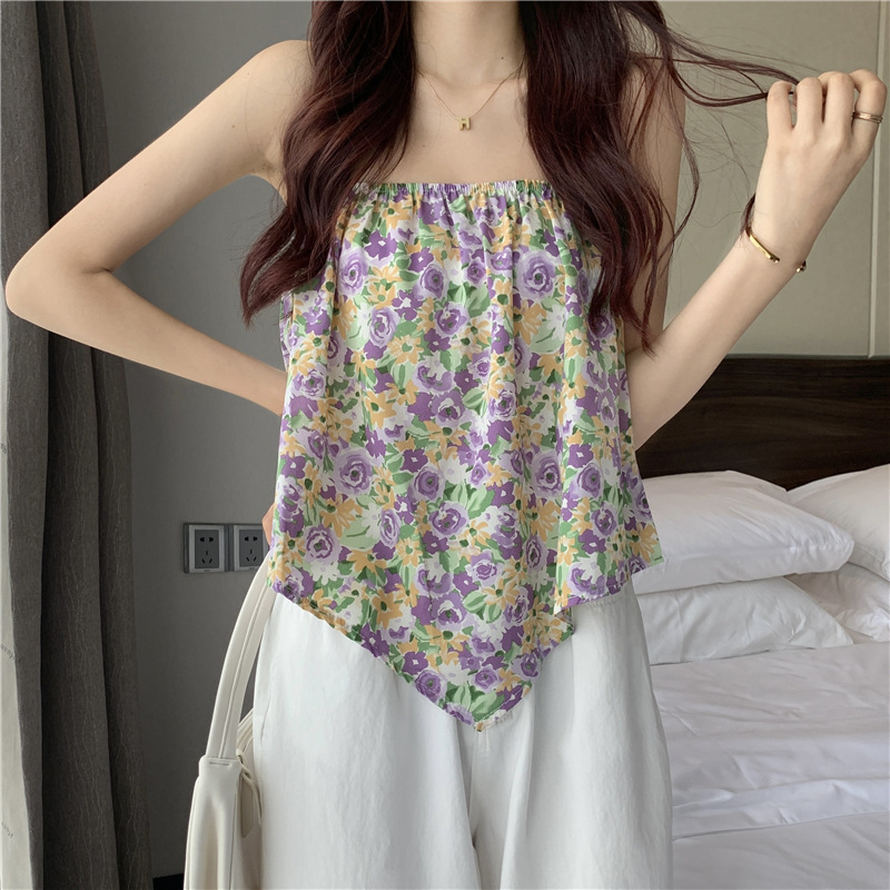 Crop TC0231 เสื้อเกาะอก/ผูกคอ ทรงสามเหลี่ยม | Shopee Thailand