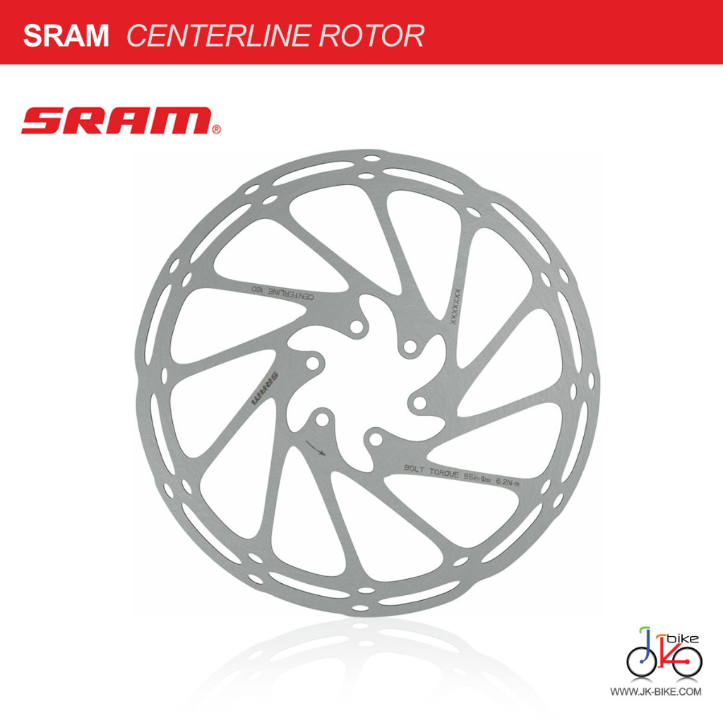 ใบดิสก์เบรกจักรยาน SRAM CENTERLINE ROTOR 140/160/170/180/200mm 6BOLTS ...
