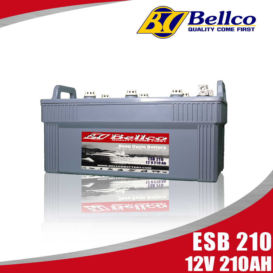 แบตเตอรี่โซล่าเซลล์ แบตเตอรี่ ESB210 12V 210AH แบตเตอรี่โซล่า Bellco ...