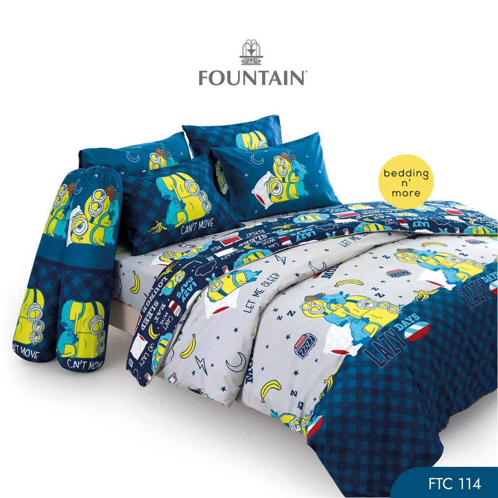 Fountain ผ้าปูที่นอน (ไม่รวมผ้านวม) ลาย มินเนี่ยน Minions ลิขสิทธิ์แท้ ...