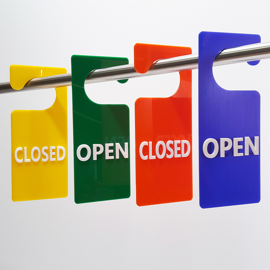 ป้าย open ป้ายแขวนหน้าร้าน ป้ายเปิด-ปิดร้าน 2 หน้า OPEN-CLOSE พร้อม ...