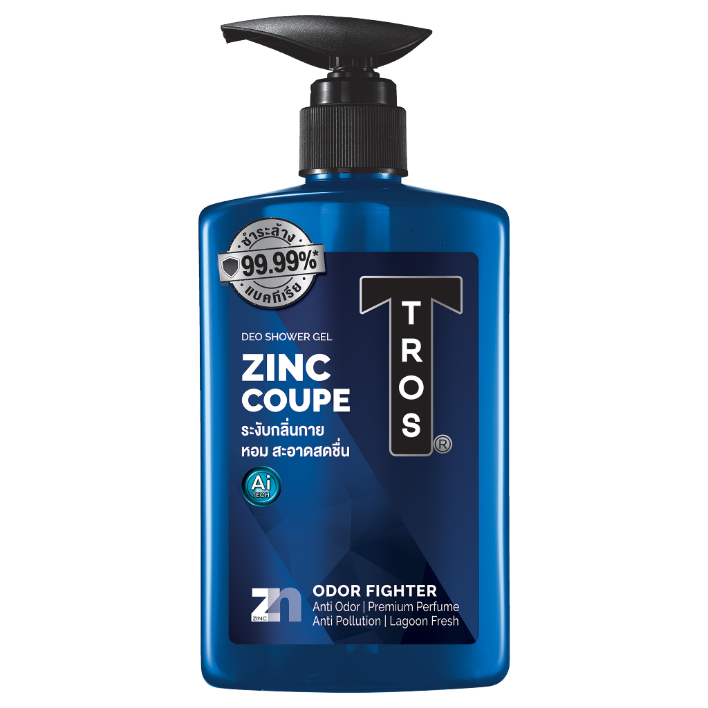 TROS - Zinc Coupe Deo Shower Gel Pump #Blue (450 ml.) เจลอาบน้ำ ...