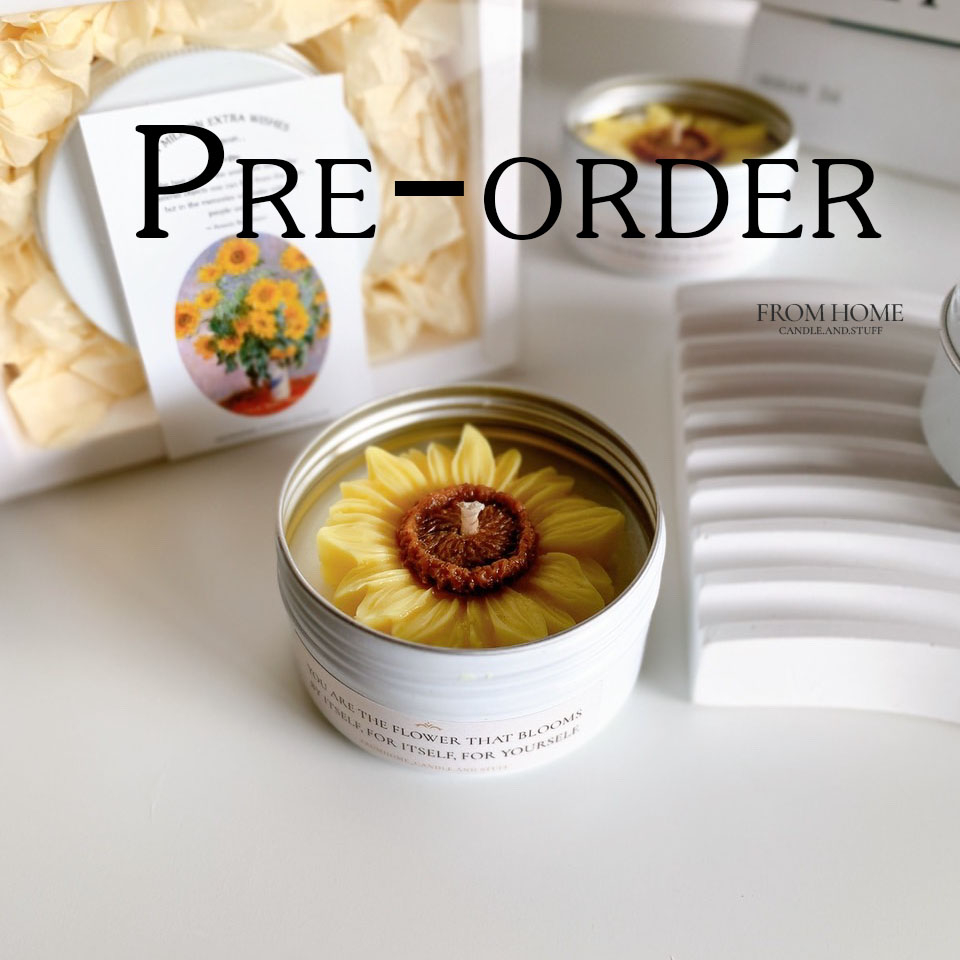 [Pre-order 4-7D] เทียนหอมดอกทานตะวัน/เดซี่ Impressionism กล่องของขวัญ | Shopee Thailand