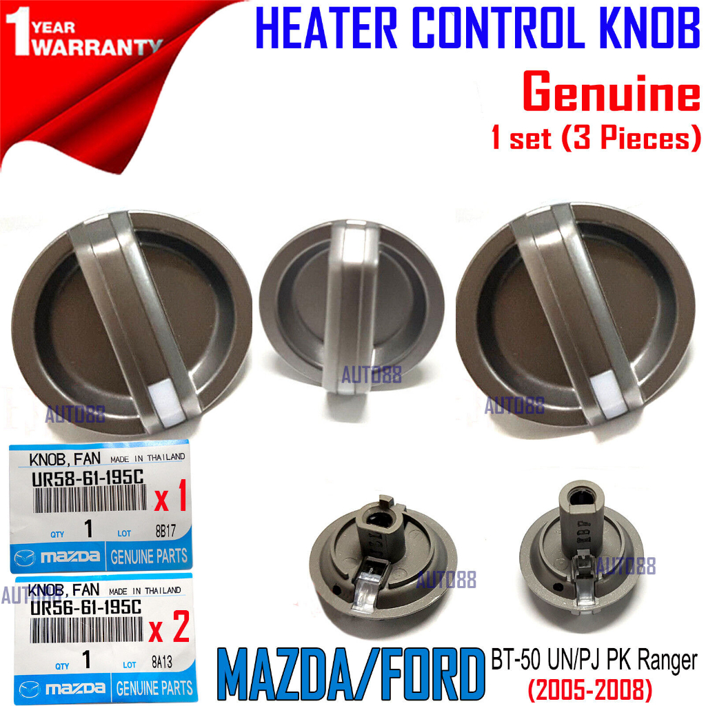 GENUINE FORD PJ PK RANGER SET OF 3 A/C HEATER FAN SPEED TEMP VENT ...