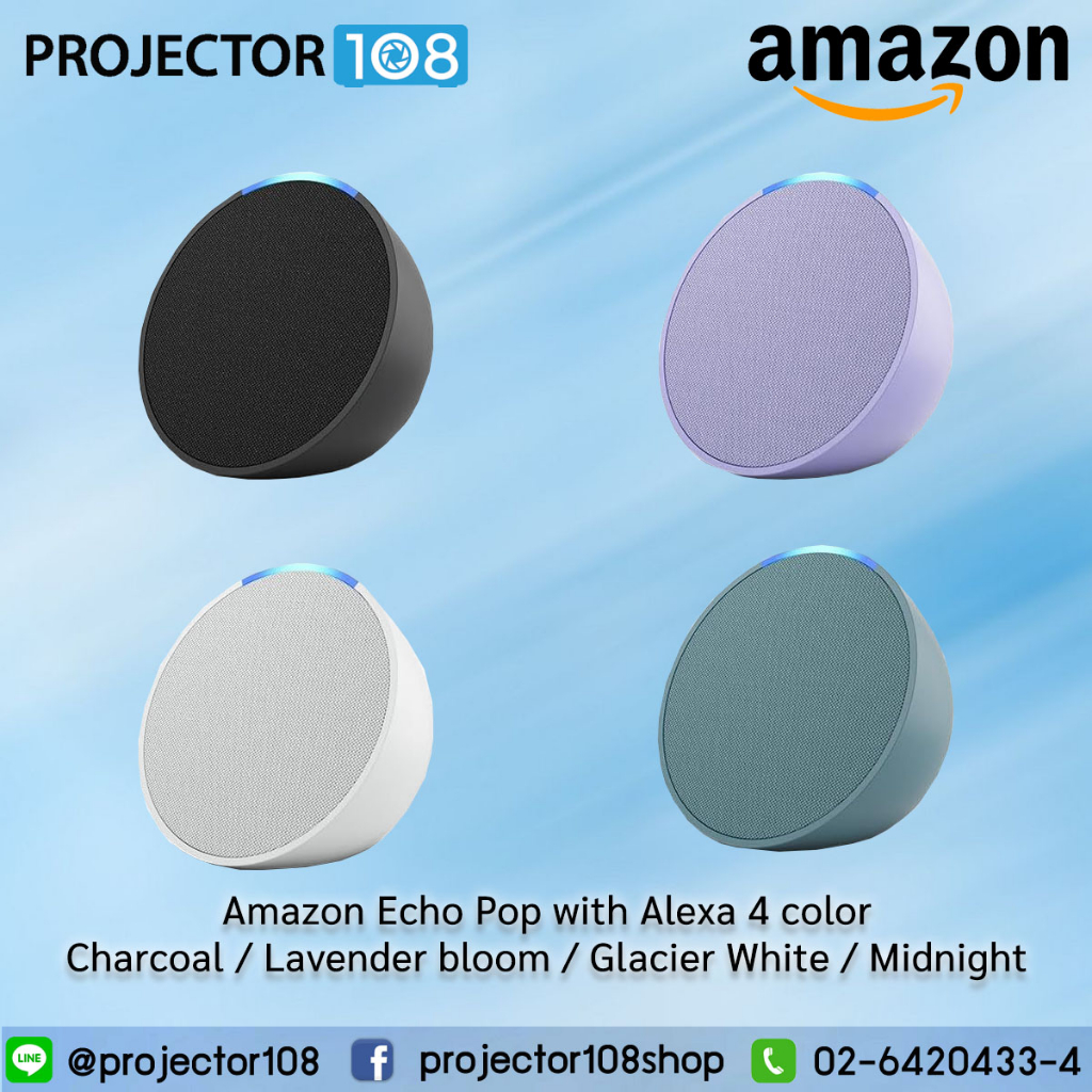 Amazon Echo Pop | Full sound compact smart speaker with Alexa 4 color ...