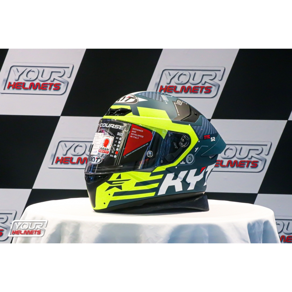 หมวกกันน็อค KYT HELMETS รุ่นTT-COURSE FUSELAGE MATTE YELLOW | Shopee ...
