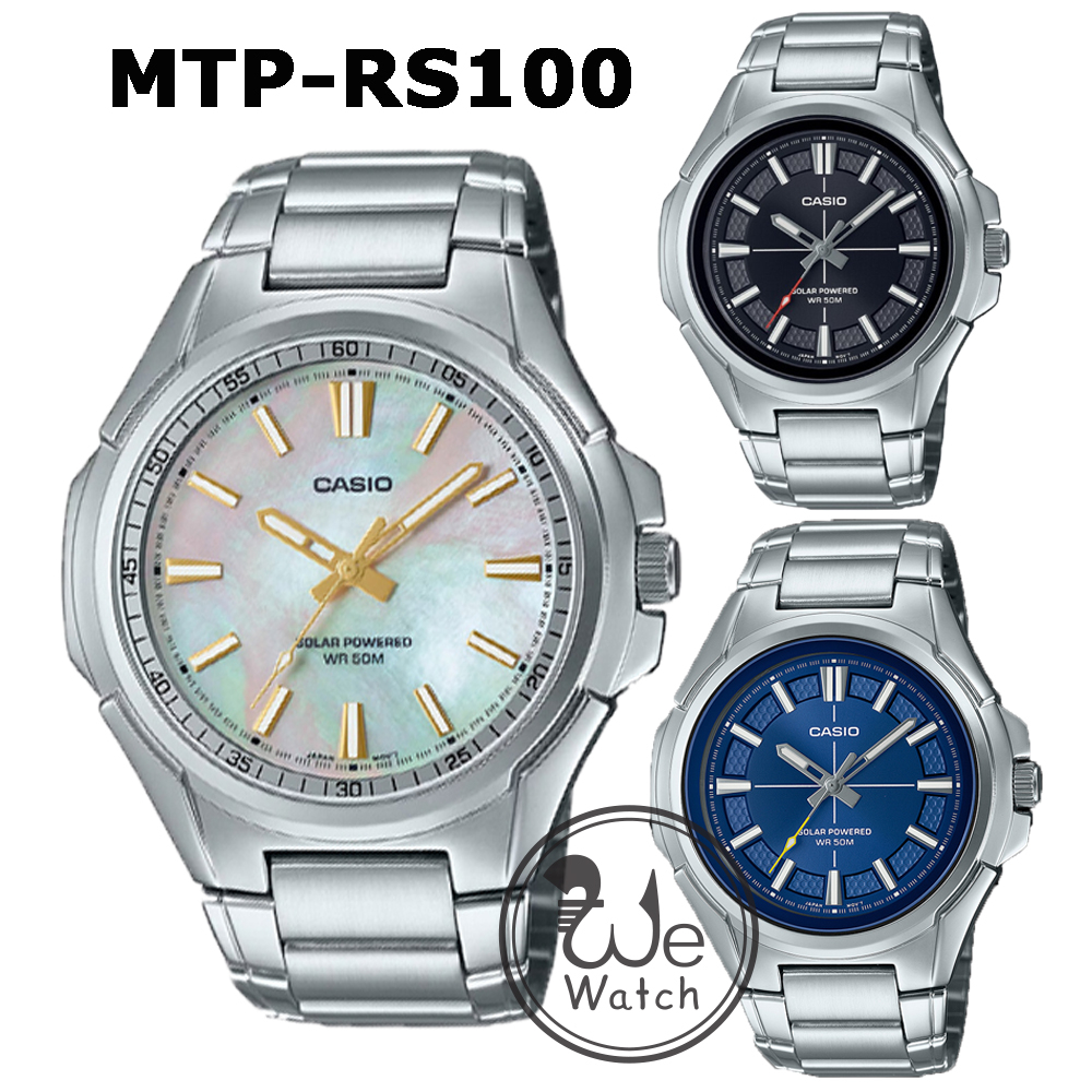 CASIO ของแท้ 100% รุ่น MTP-RS100 นาฬิกาข้อมือผู้ชาย พลังงานแสงอาทิตย์ ...