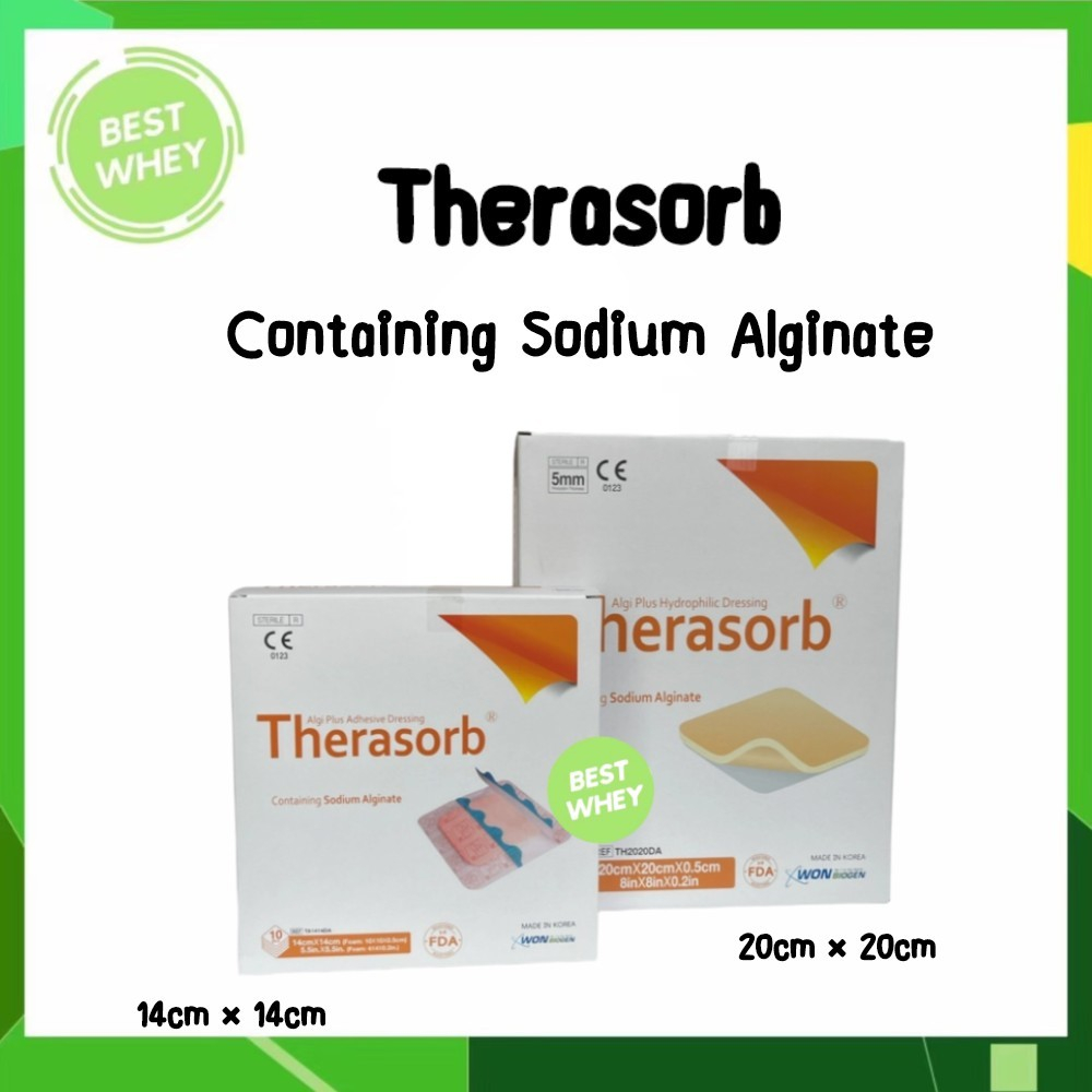 Therasorb Algi Plus Adhesive ยกกล่อง (โฟมปิดแผล)/แผ่นปิดแผลกดทับ ...
