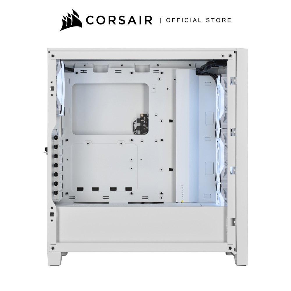 CORSAIR CASE iCUE 4000D RGB AIRFLOW Mid-Tower Case, True White - 3x ...