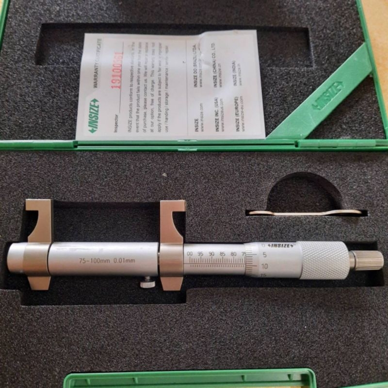 ไมโครมิเตอร์วัดใน 75-100 มิล Inside Micrometer 75-100mm x 0.01mm INSIZE ...