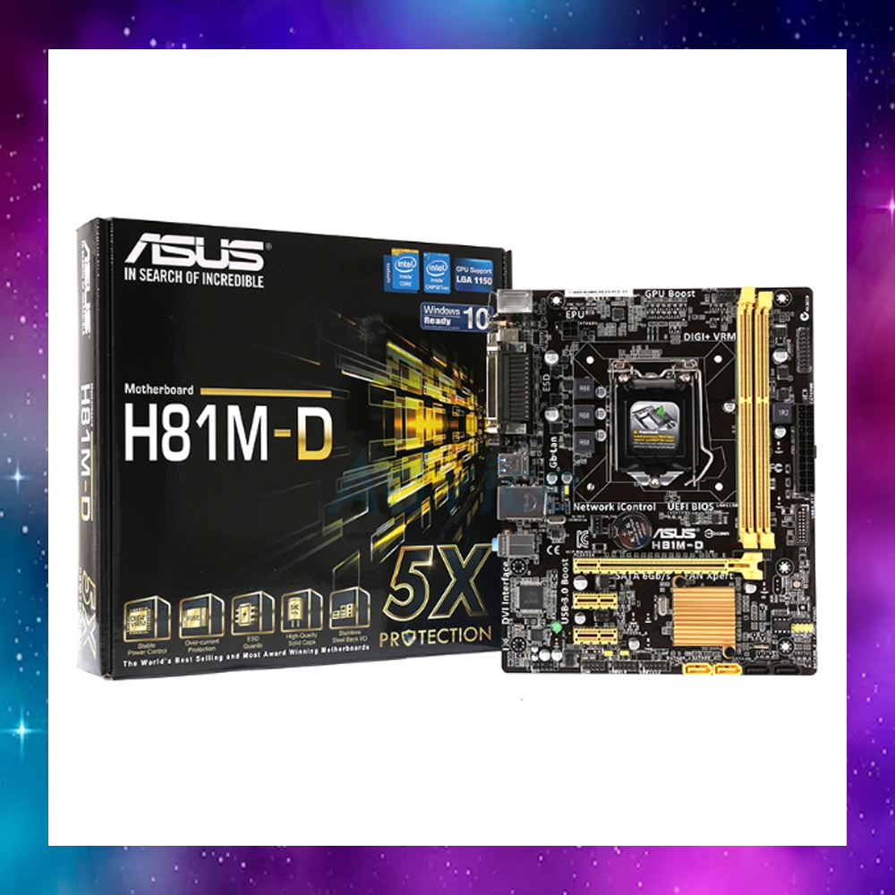 MAINBOARD (เมนบอร์ด) 1150 ASUS H81 H81M H81M-D GEN4 ใช้งานปกติ | Shopee ...