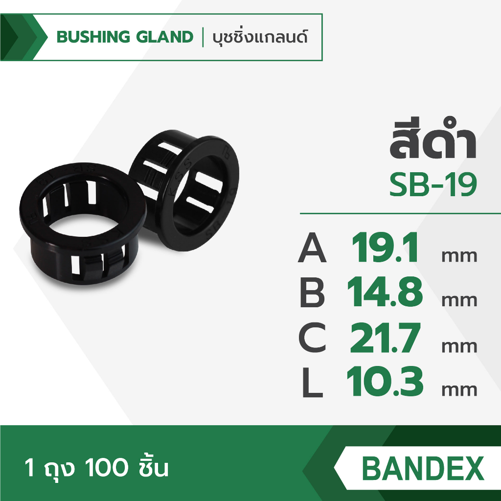 BANDEX SNAP BUSHING บุชชิ่ง ฝาครอบพลาสติก อุปกรณ์ป้องกันการบาดของสายไฟ ...