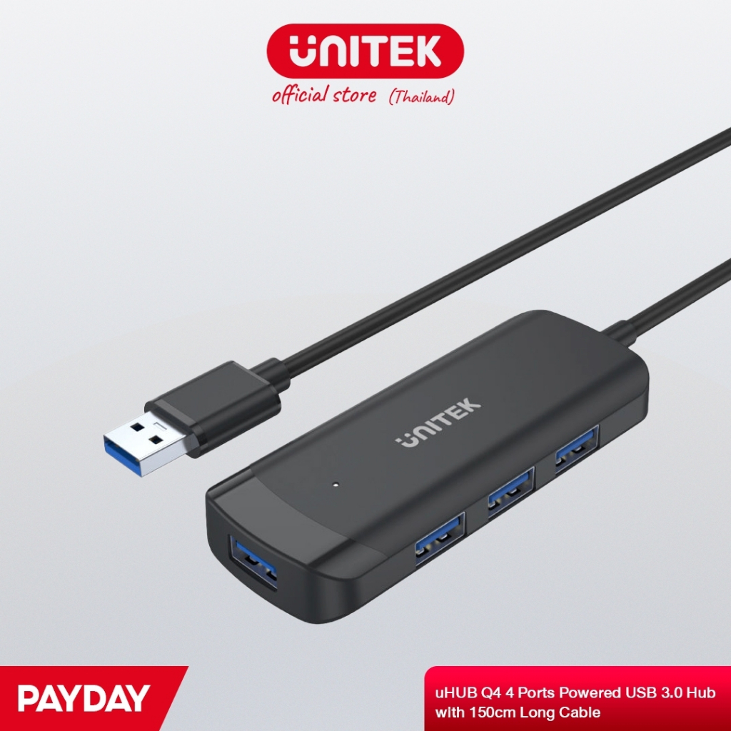 [ใส่ Code ลดเพิ่ม] Unitek H1111E อุปกรณ์ Hub USB 3.0 4 Ports มี port ...