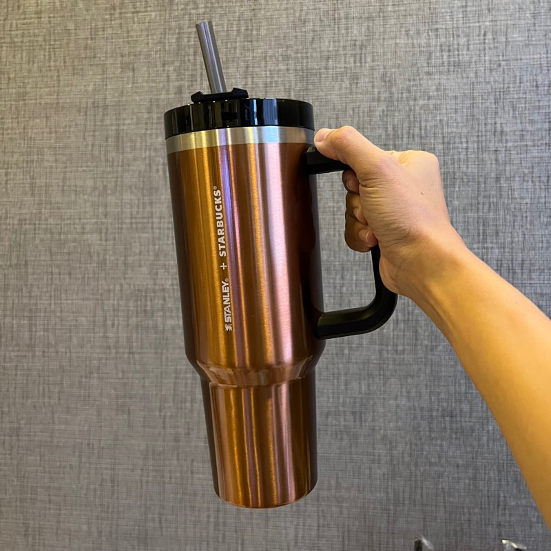 (ใบใหญ่มีรอยเล็กน้อย) ทัมเบลอร์สแตนเลย์ สีน้ำตาล คอปเปอร์ สตาร์บัคส์ ...