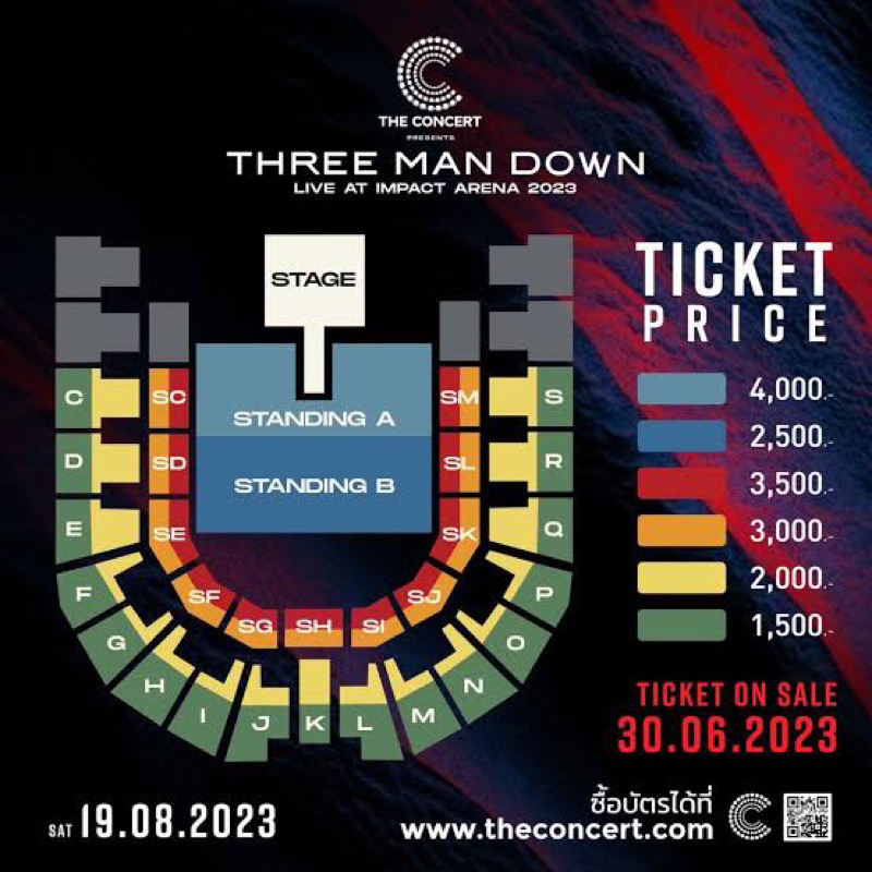 ThreeManDown concert โซน M | Shopee Thailand