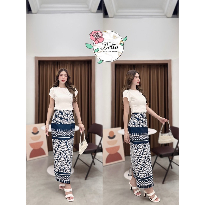 เซตผ้าไทย ชุดไทยลิซ่า เซตผ้าถุงพร้อมเสื้อ ตามแบบลิซ่า ชุดไทยสาวอวบ S-8XL | Shopee Thailand