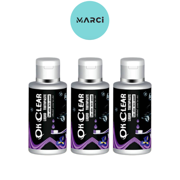 [3 ขวด] OK Clear Liquid Toothpaste ยาสีฟันสมุนไพรสูตรน้ำ [50 ml ...
