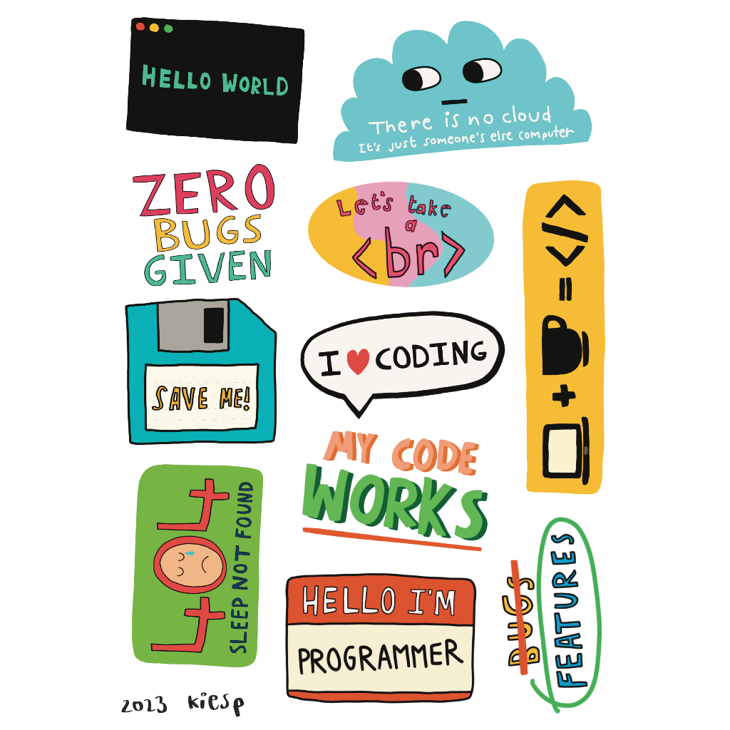 sticker programmer edition สติกเกอร์ PVC ขนาด A6 | Shopee Thailand