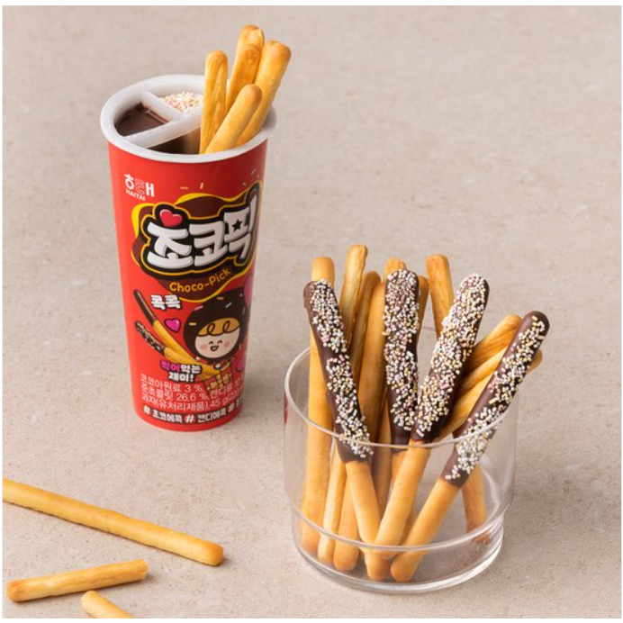 ขนมเกาหลี ช็อกโกปิ๊ก - แฮแท Choco Pick-Haetae쵸코픽-해태 45g ช็อกโกแลต ...