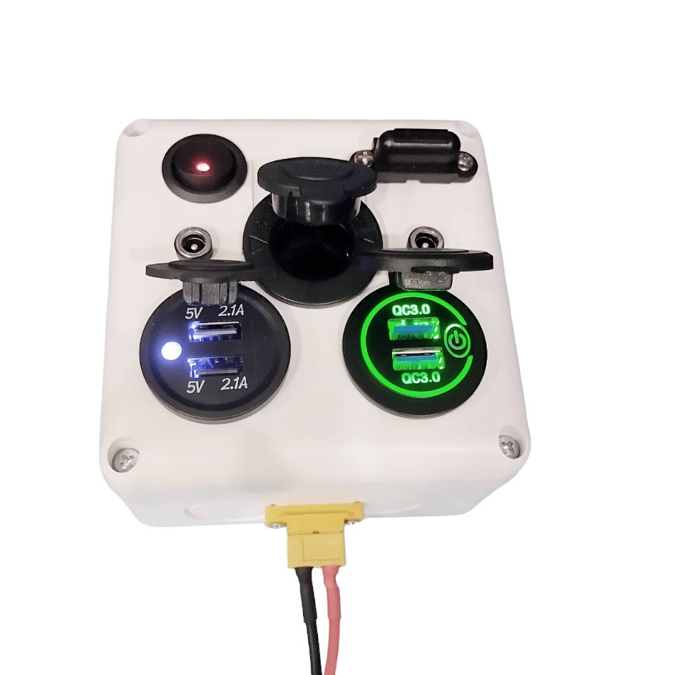 กล่องคีบแบต กล่องพ่วง Power box แคมปิ้ง ใช้คีบแบตระบบ 12Vได้ทุกชนิด(ไม่ ...