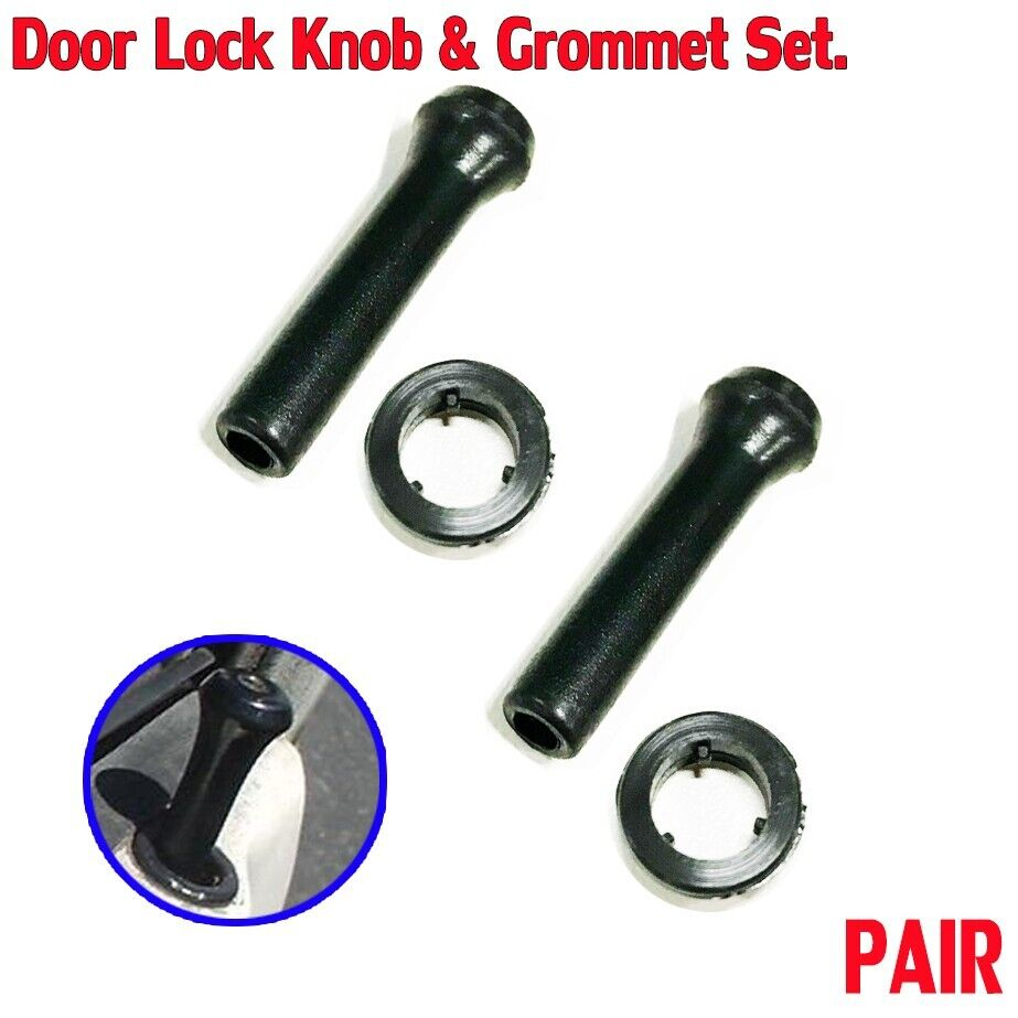 For 1972-1979 Datsun 620 Pickup 2-Door BLACK DOOR LOCKS KNOB & Grommet ...