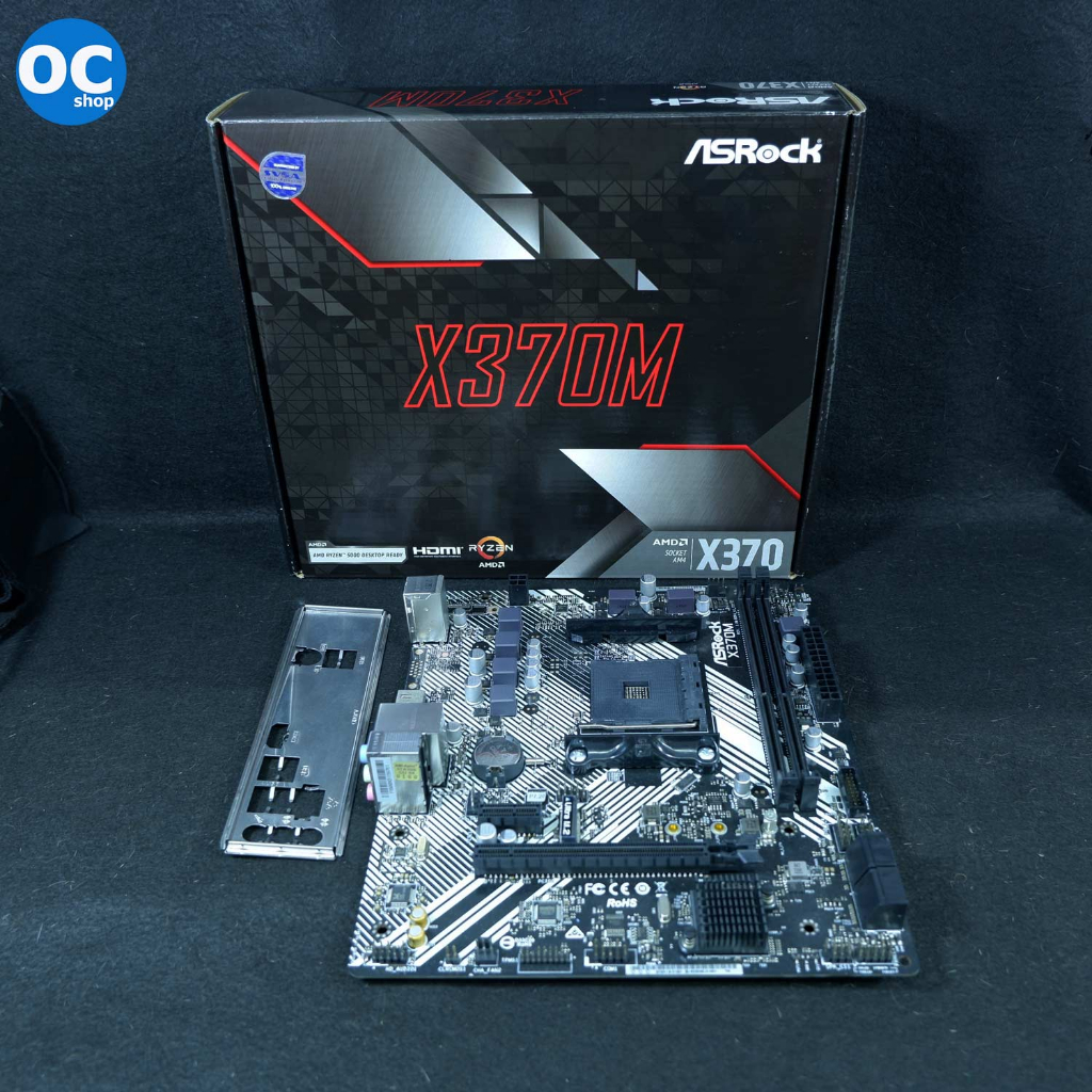 MAINBOARD (AM4) ASROCK X370M มือสอง สภาพสวย ใช้งานปกติ มีประกัน ครบกล่อง ปก30/08/2025 | Shopee ...