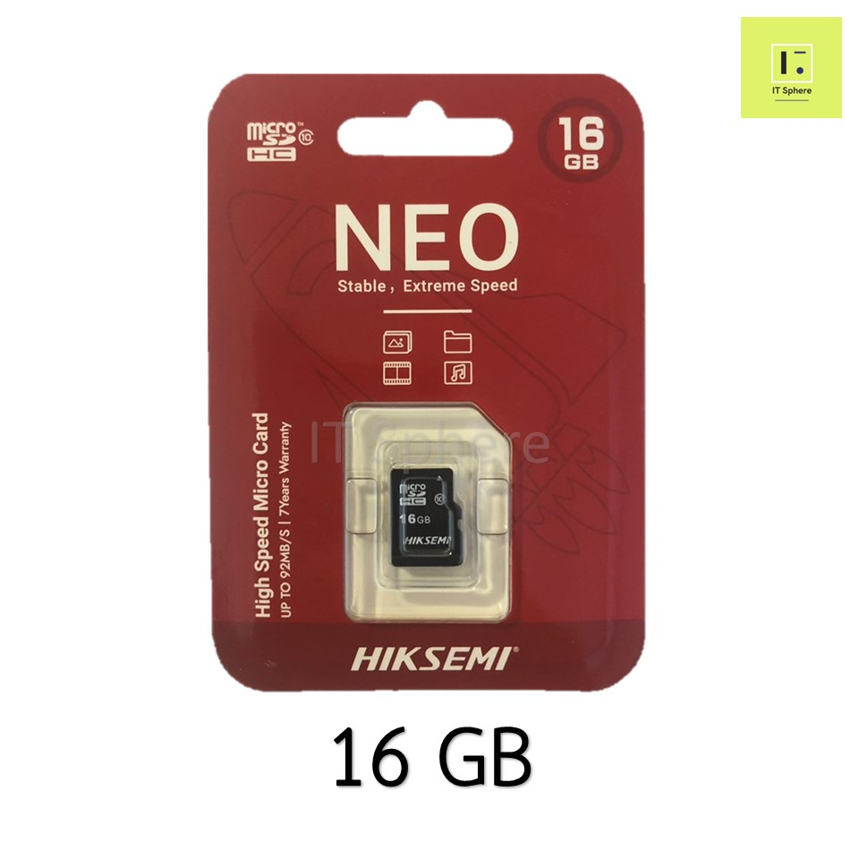 [ของแท้ ศูนย์ไทย] Micro SD Card Hiksemi Neo C1 16GB 32GB 64GB 128GB microSDHC?/ Class 10 and UHS ...