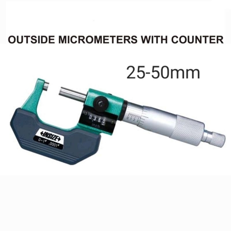 ไมโครมิเตอร์วัดนอก 25-50mm แบบมีตัวนับ Outside Micrometer with Counter ...