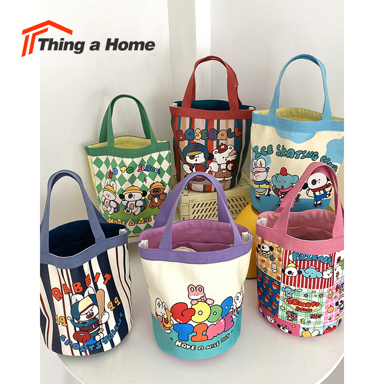 Thing a Home 🧺กระเป๋าทรงถัง ใส่ของอเนกประสงค์ สามารถใส่ของได้จุ ลาย ...