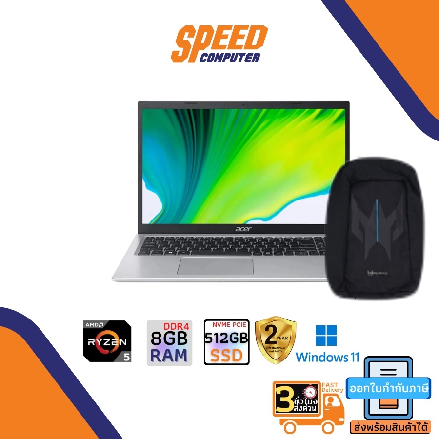 NOTEBOOK (โน้ตบุ๊ค) ACER ASPIRE 5 A515-45-R503 (15.6) /RAM 8GB/SSD 512 GB/ WINDOWS11/SILVER By ...
