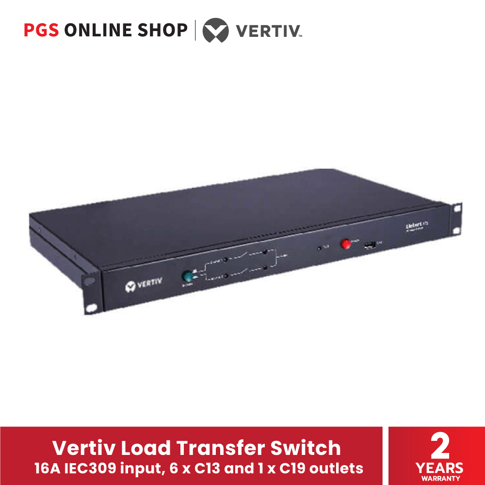 Vertiv Load Transfer Switch เครื่องสำรองไฟฟ้าแบบ Redundant 16A IEC309 ...