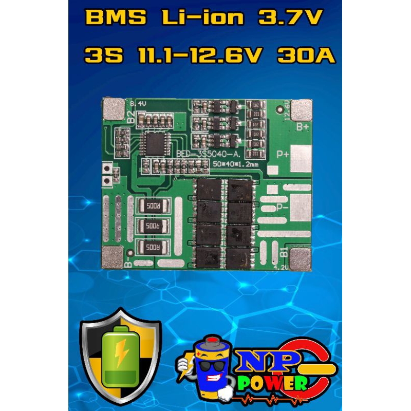BMS 3S li-ion3.7V 30A | Shopee Thailand