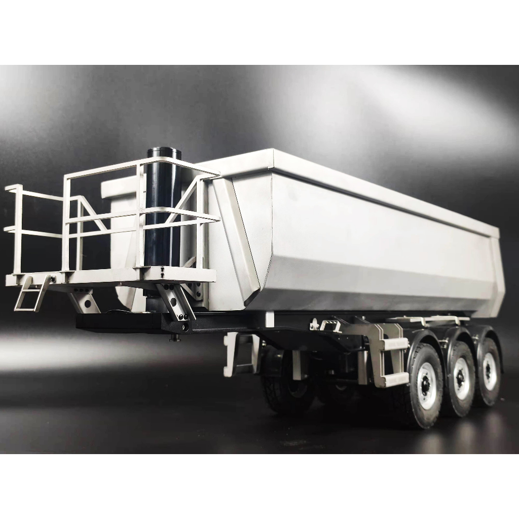 Metal Hydraulic Dumper 3Axle Finished RC Trailer for 1/14 RC Tractor ...