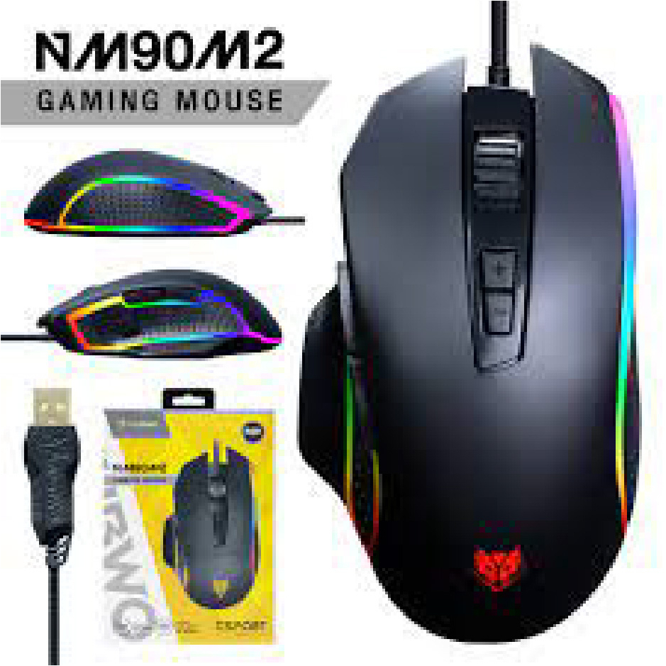 Nubwo NM-90M2/92MGaming Mouse เมาส์เกมมิ่ง ปรับ DPI ได้ 6 ระดับ สูงสุด 12800 มี 7 ปุ่มปรับมาโคร ...