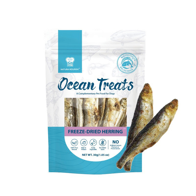 Natura Nourish Freeze dried ขนมฟรีซดราย Ocean Treats สำหรับสุนัขและแมว ...
