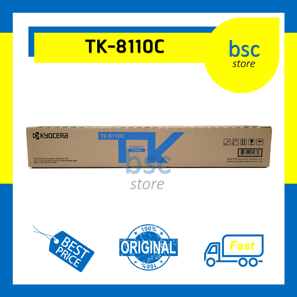TK-8110C KYOCERA สีฟ้า ผงหมึกเครื่องถ่ายเอกสาร ใช้สำหรับ ECOSYS ...