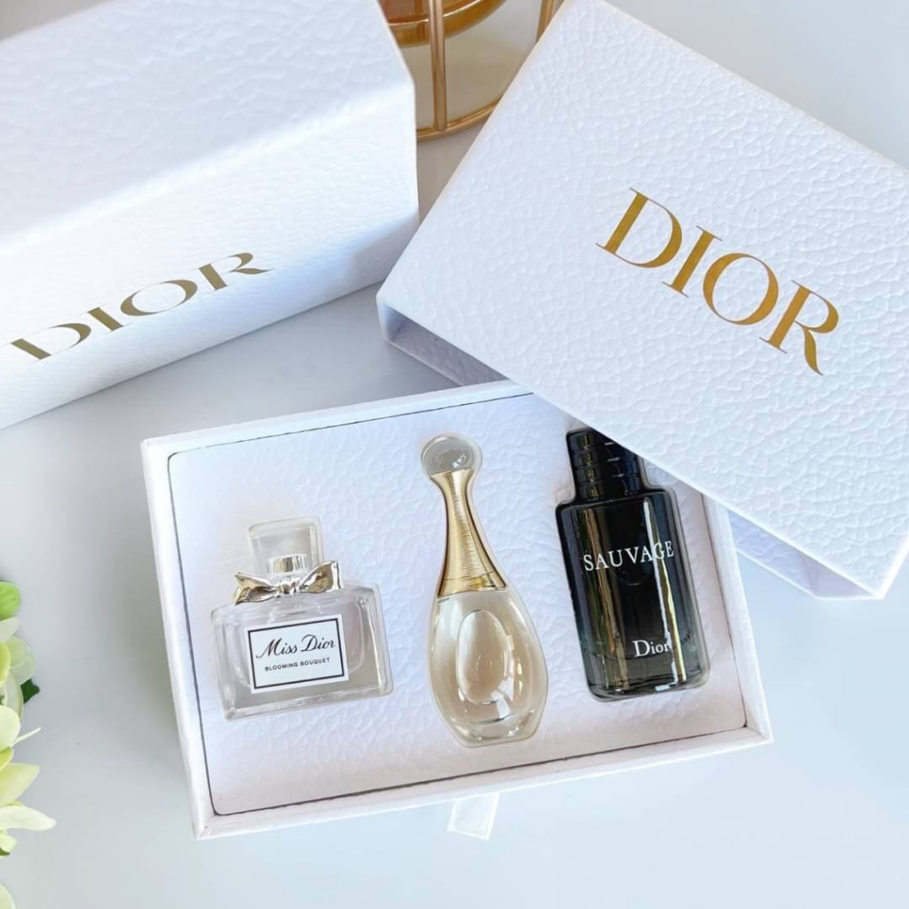 Dior Set Perfumed 3 Pcs (Miss Dior,L'Adore Seuvage) Dior Miss Dior 5ML ...