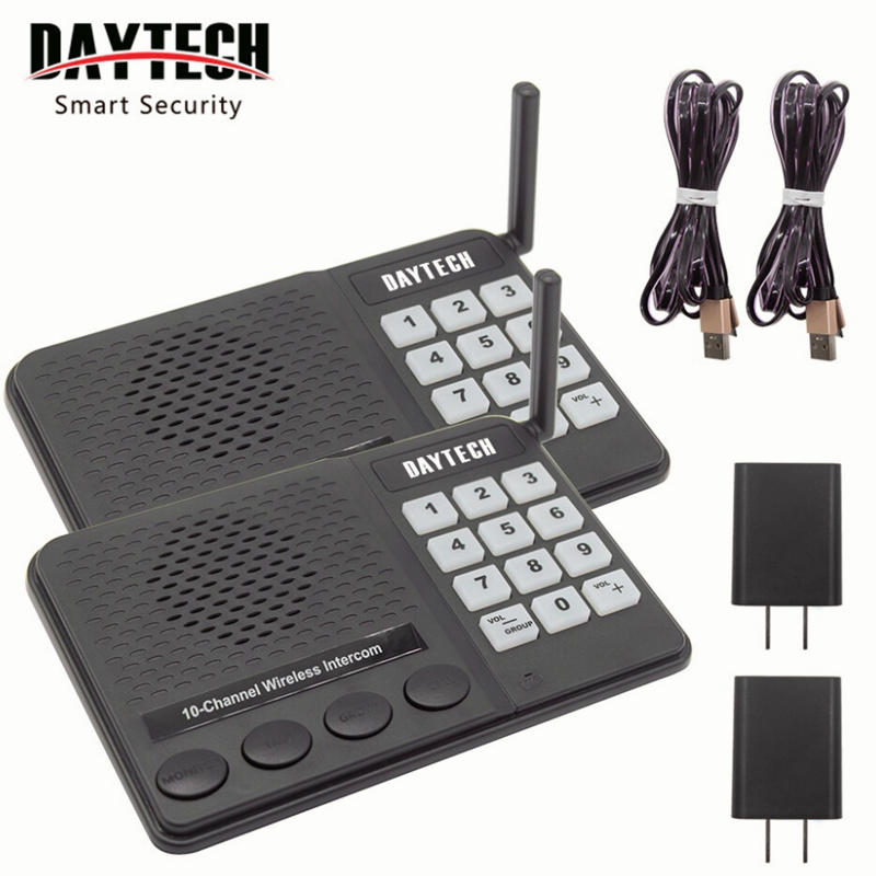 Daytech Wireless Intercom System ระบบอินเตอร์คอมไร้สาย 10 ช่อง ระยะทาง 1 กม สำนักงาน โรงแรม ...