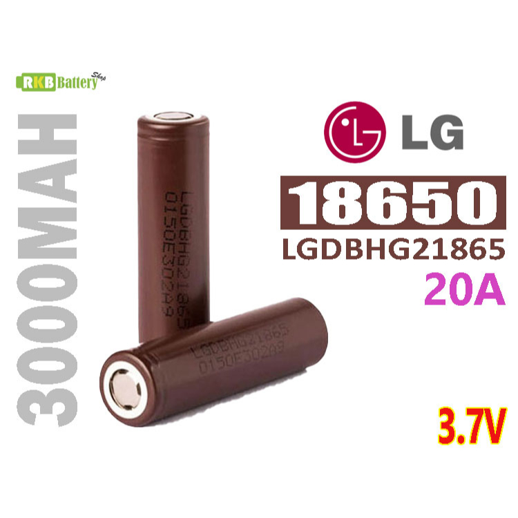 [พร้อมส่ง] LGDBHG21865 LG 3000mAh 20A 3.7v Rechargeable Li-ion Battery ...