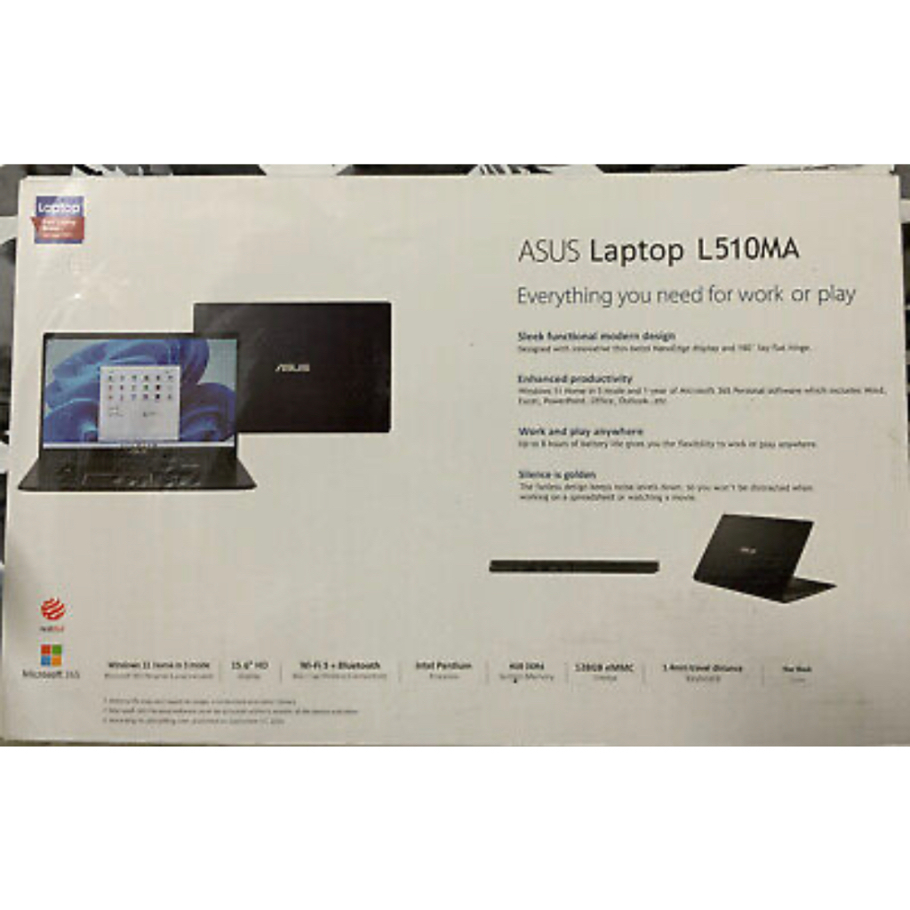 ASUS L510MA 15.6" HD Intel Pentium 128GB eMMC 4GB RAM BLACK | Shopee ...