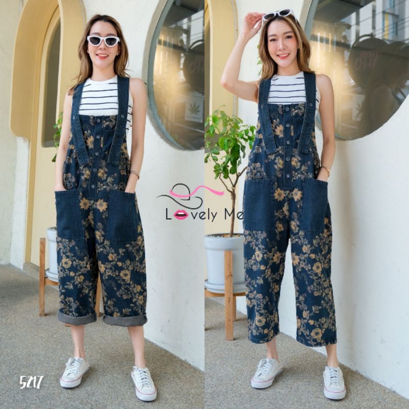 LM#5217#เอี๊ยมยีนส์#เอี๊ยมลายดอกไม้#เอี๊ยม | Shopee Thailand