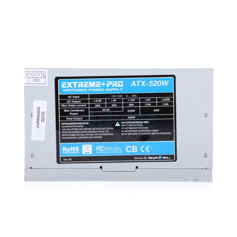 TSUNAMI PSU (Sata) 520w. Extreme+Pro - A0149959 | Shopee Thailand