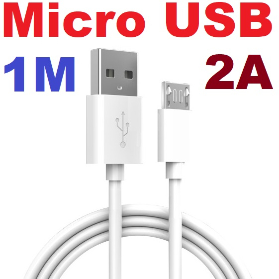 Micro USB 2A Cable 1 meter for Arduino Nano ESP8266 node MCU can upload ...