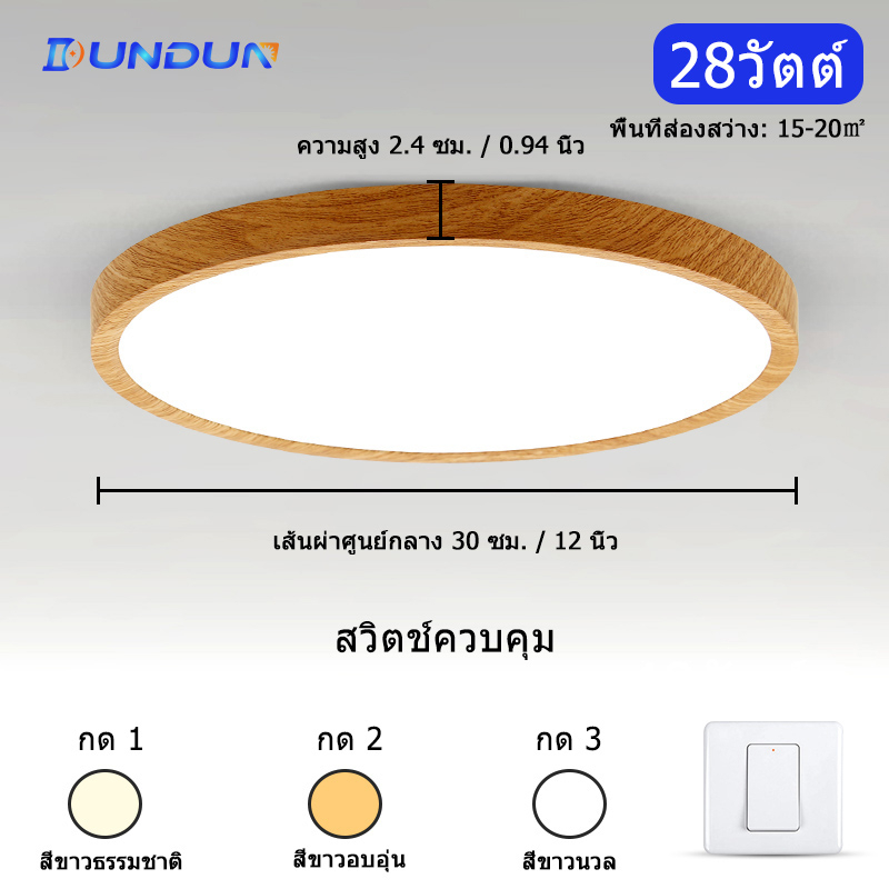LCMKR Tuya LED โคมไฟเพดาน 28W36W ไฟติดเพดาน การควบคุมด้วยเสียง APP ปรับความสว่างได Ceiling Lamp ...