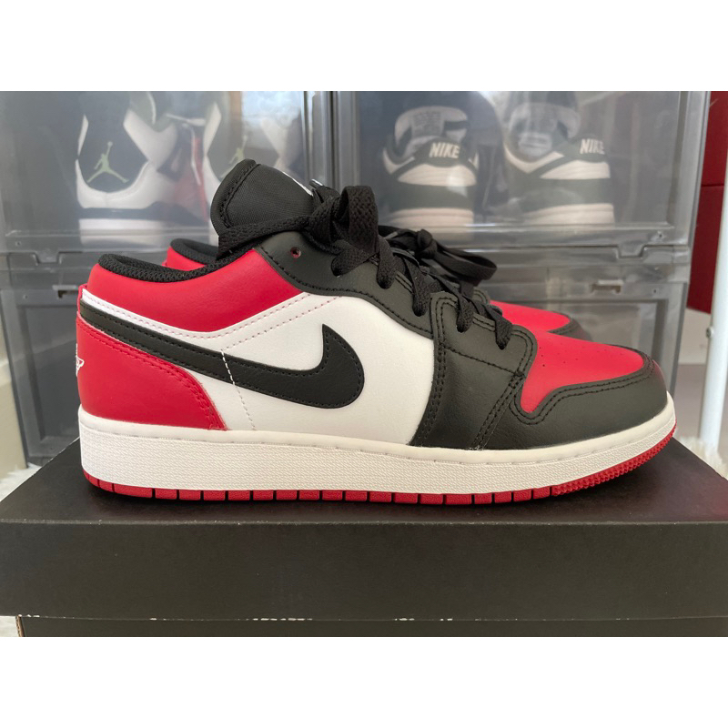 Nike Air Jordan 1 low bred toe (GS) | Shopee Thailand