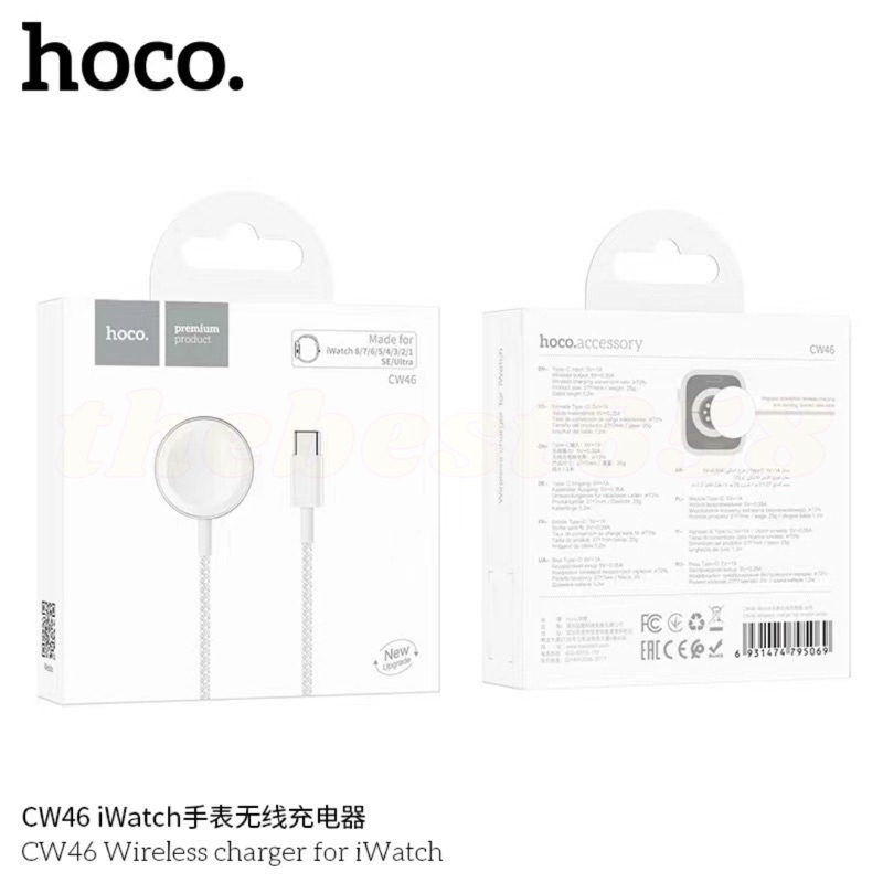 Hoco CW46iสาย ชาร์จ ไร้สาย สำหรับ นาฬิกา แท้100%(หัวTypeC) | Shopee ...