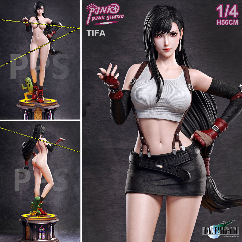 งานแท้ งานปั้น Pink Pink Studio FF7 Final Fantasy VII ไฟนอลแฟนตาซี 7 Tifa Lockhart ทีฟา ล็อก ...