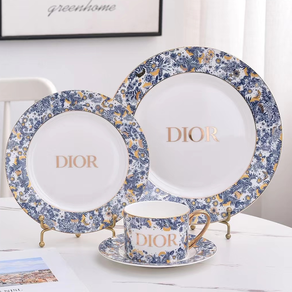 Dior Blue and White Series Bone Porcelain Coffee Cup Set Afternoon Tea ...